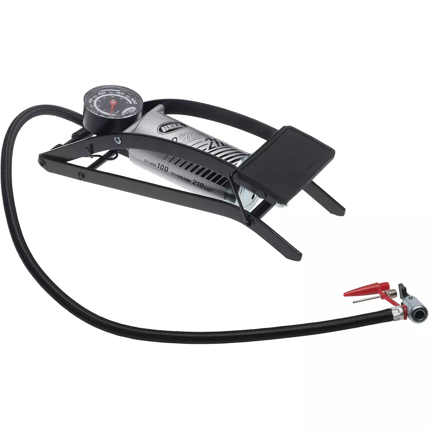 Bell AirStomper 200 Foot Pump with Gauge - Black/Silver– Curacao