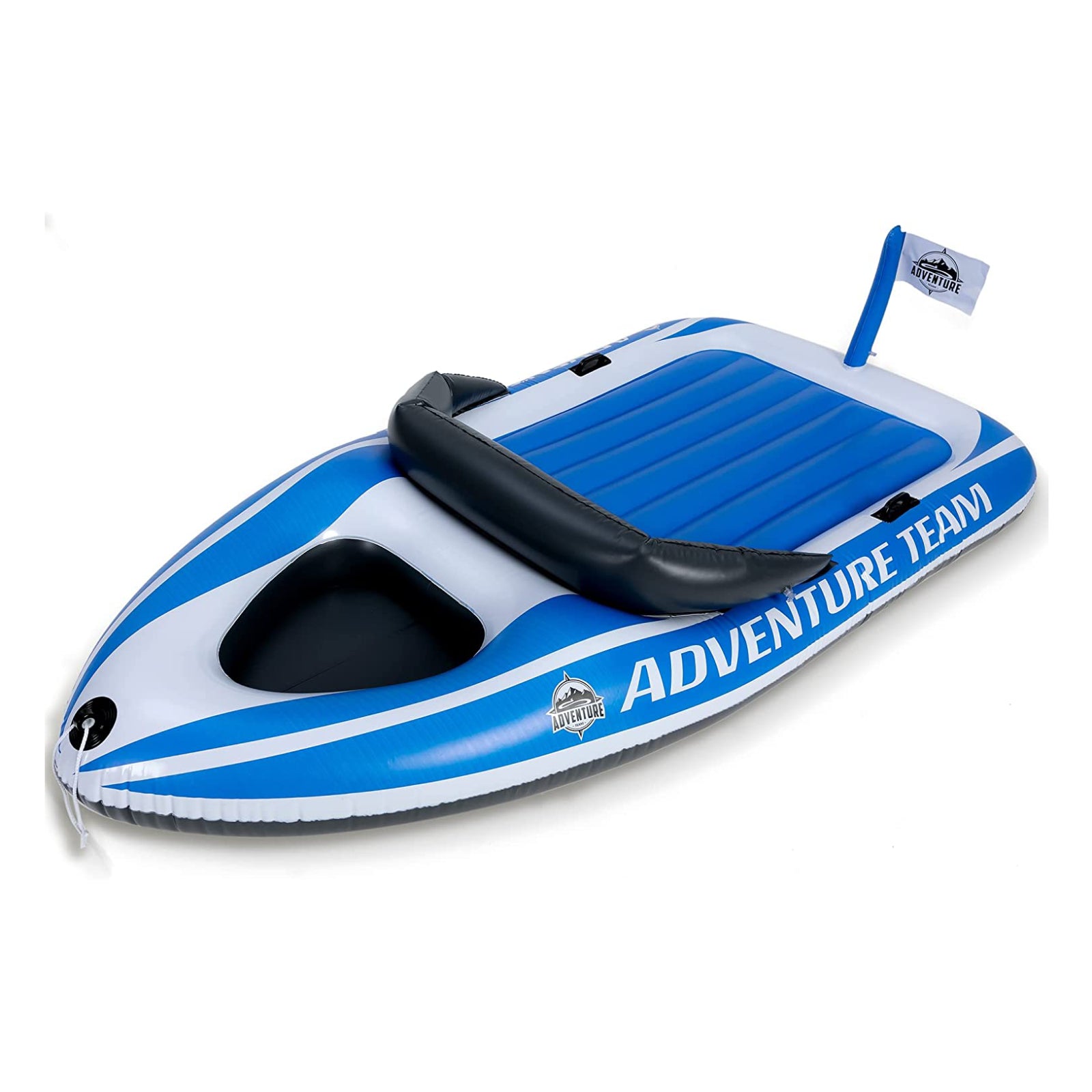 Sloosh Giant Inflatable Boat Float with Reinforced Cooler, Blue/White ...