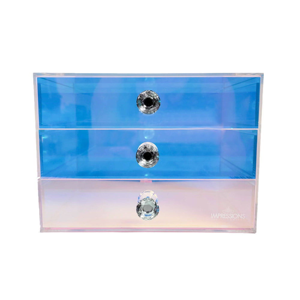 Impressions Vanity Prisma 3-Tier Acrylic Organizer with 3 Slide Drawer ...