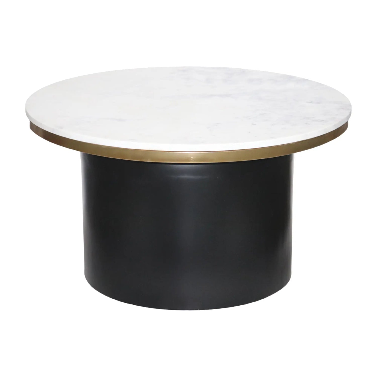 31" Cylinder Coffee Table by Sagebrook Home - Black– Curacao