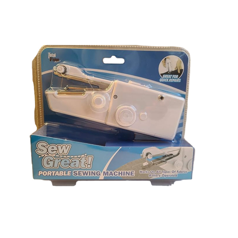Total Vision VT-06384 Sew Great Portable Handheld Sewing Machine - Whi ...