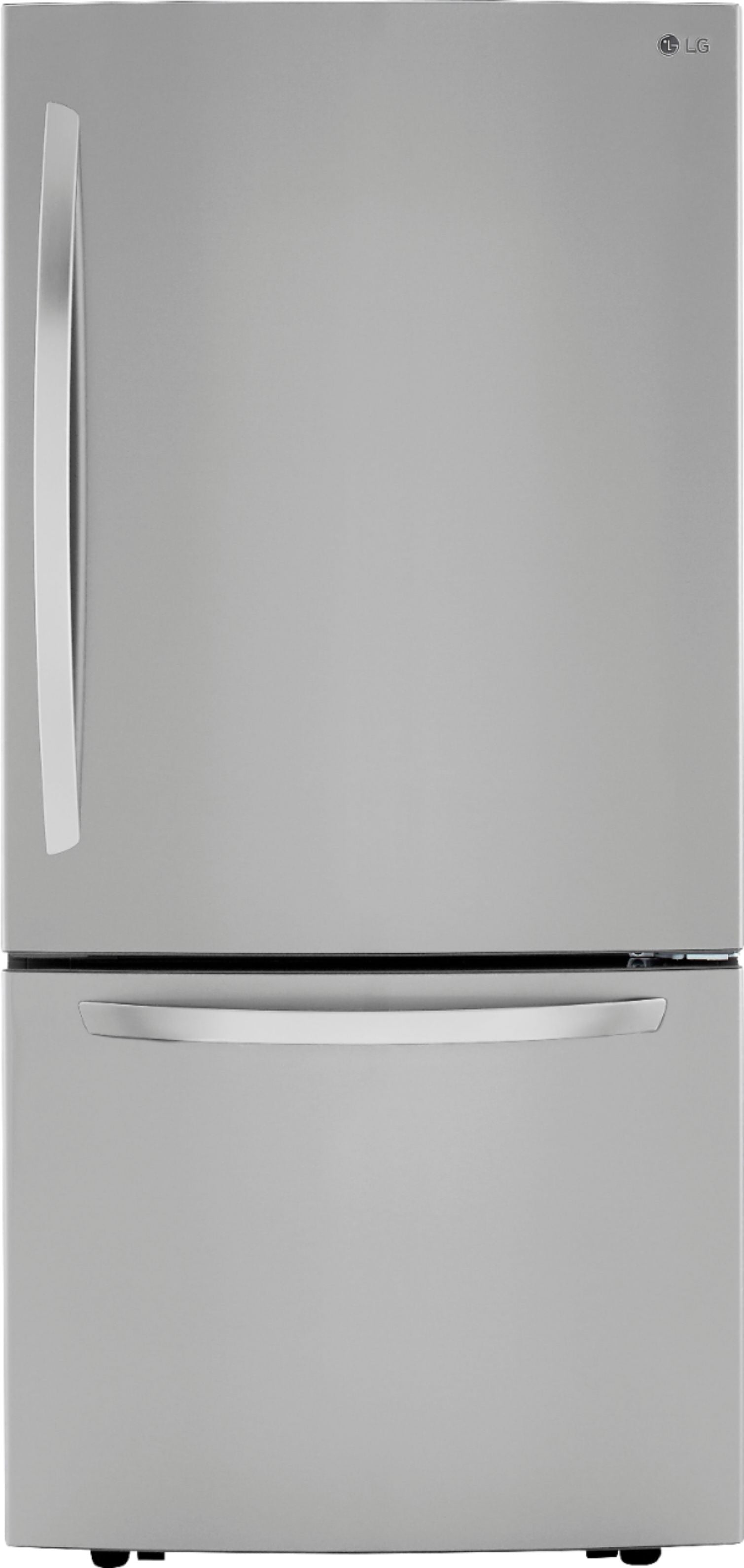 LG LRDCS2603S 26 Cu. Ft. Bottom-Freezer Refrigerator with Ice Maker ...