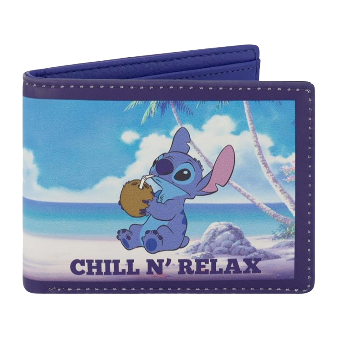 Disney's Stitch Chill N' Relax Bifold Wallet– Curacao