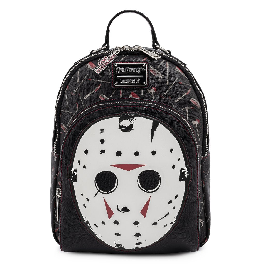 Loungefly Friday the 13th Jason Mask Mini Backpack– Curacao