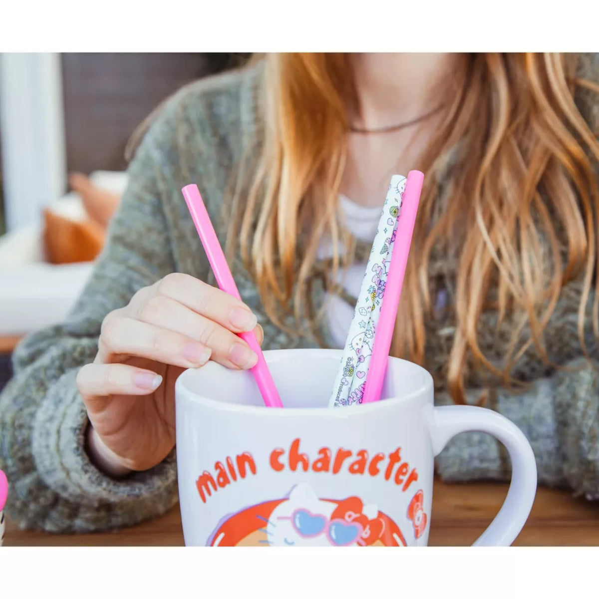 Sanrio Hello Kitty Kawaii Treats Reusable Plastic Straws (Set of 4 ...